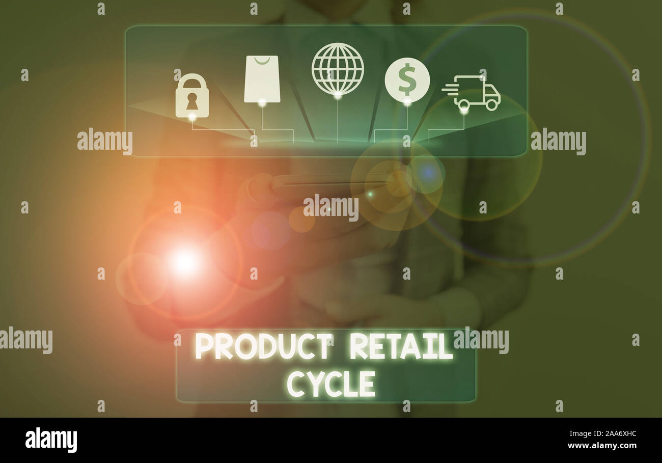 Conceptual hand writing showing Product Retail Cycle. Concept meaning ...