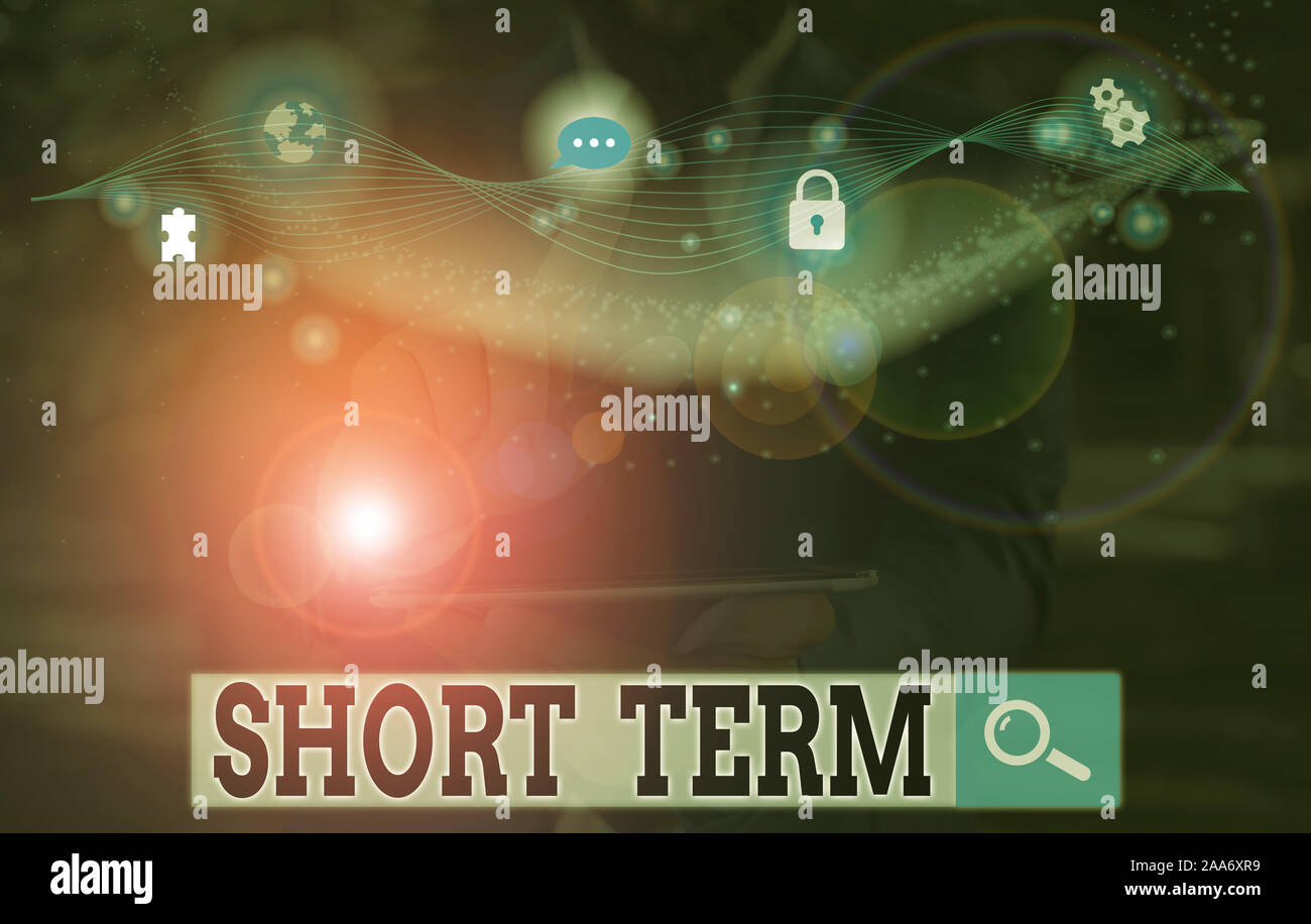 Handwriting text writing Short Term. Conceptual photo occurring over or ...