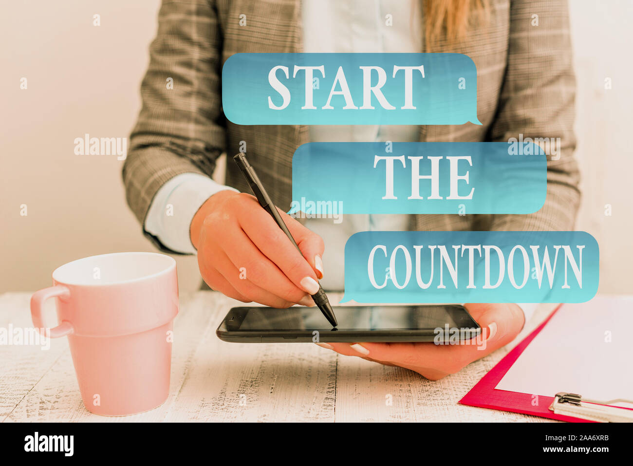 Writing note showing Start The Countdown. Business concept for Sequence ...