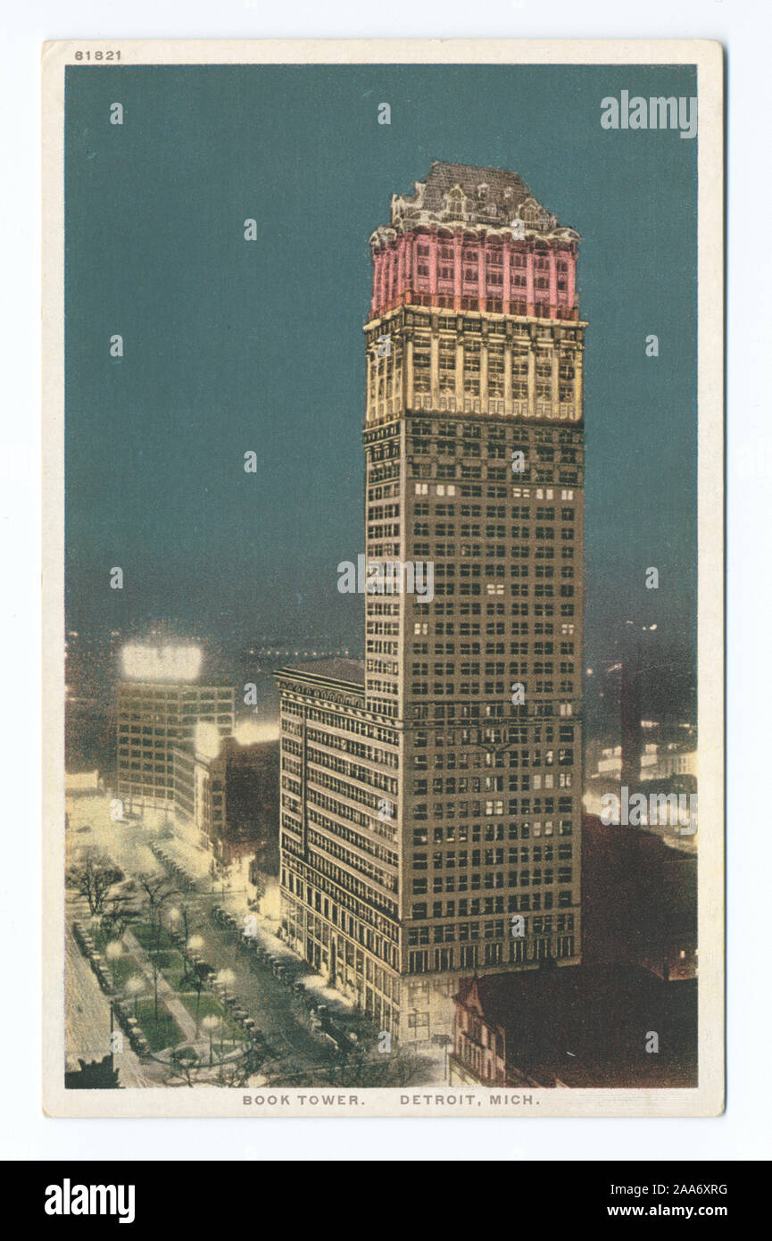 Book Tower, Detroit, Mich.; Book Tower, Detroit, Mich Stock Photo - Alamy
