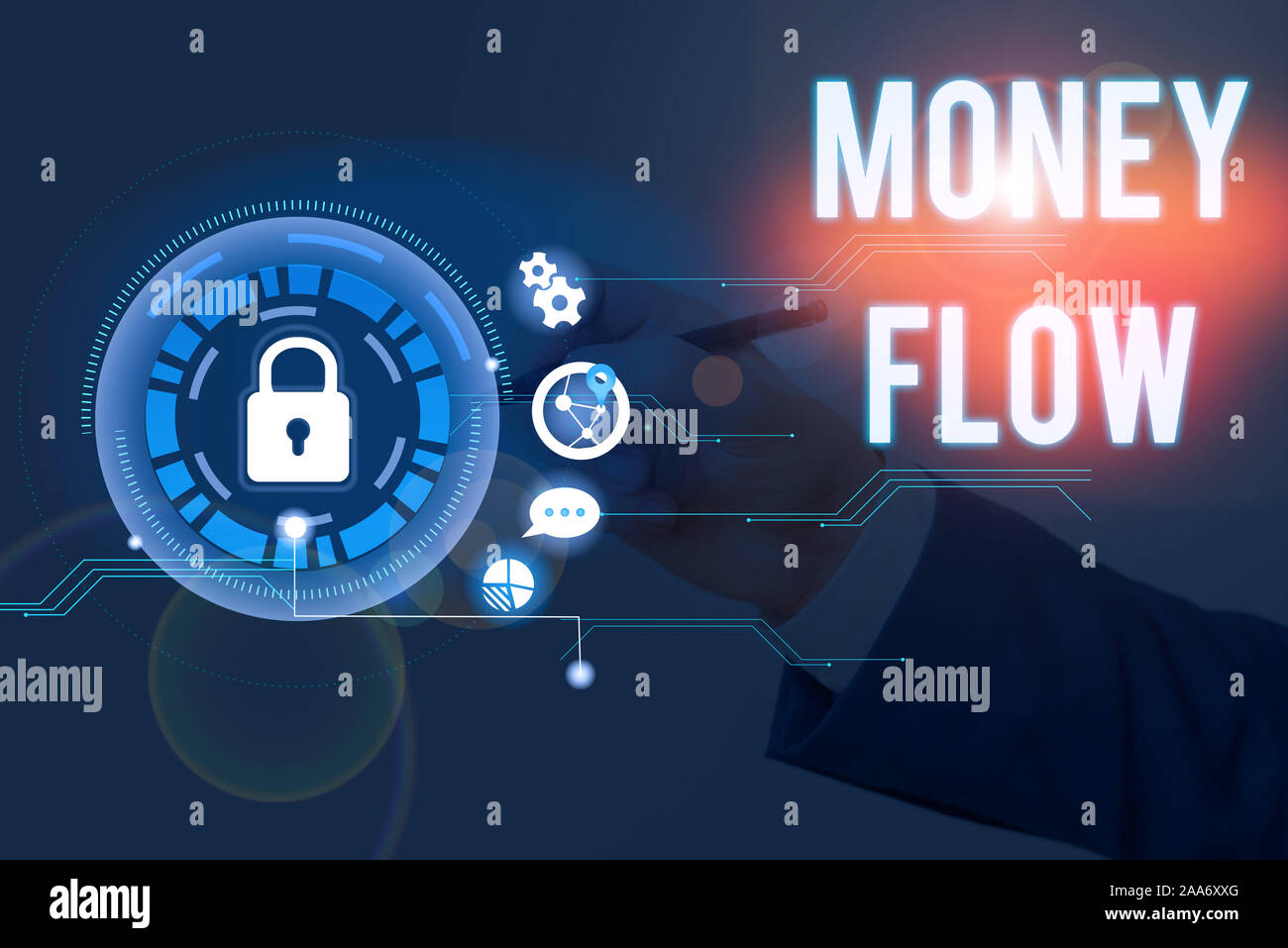 Conceptual hand writing showing Money Flow. Concept meaning the ...