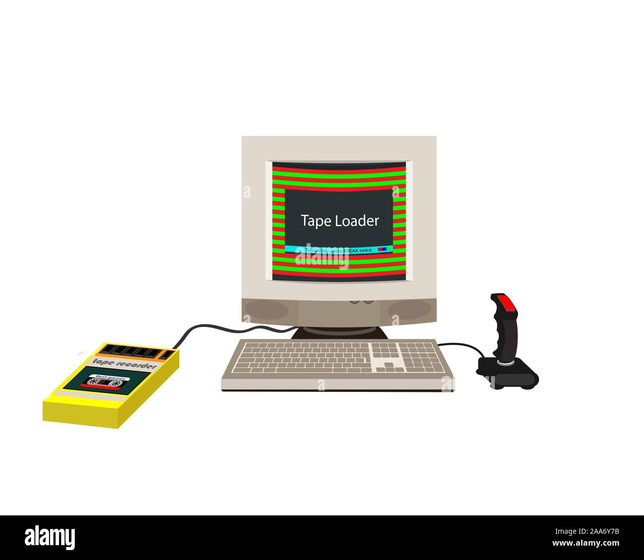 Rear View Of Pc Screen Stock Vector Images - Alamy