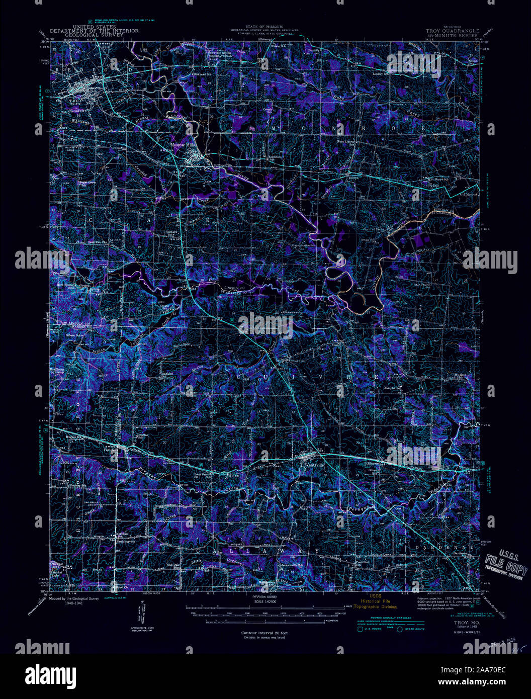 Troy missouri map hi-res stock photography and images - Alamy