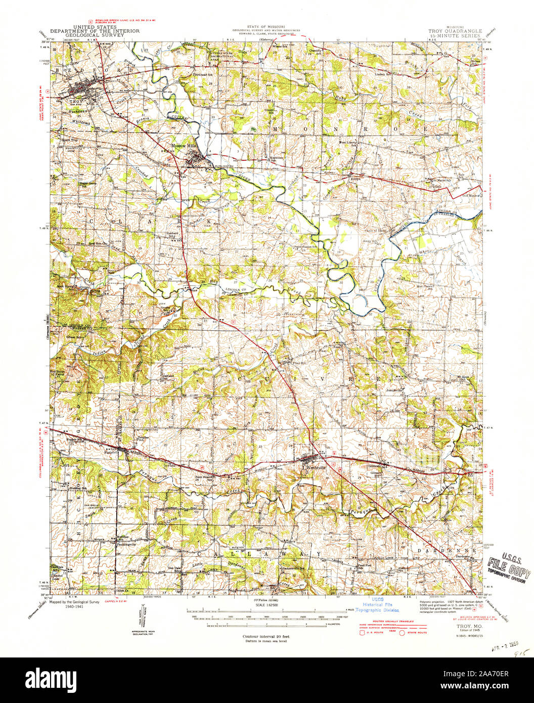 Troy missouri map hi-res stock photography and images - Alamy
