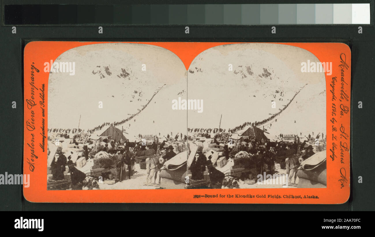 Keystone View Company.; Bound for the Klondike gold fields, Chilkoot ...