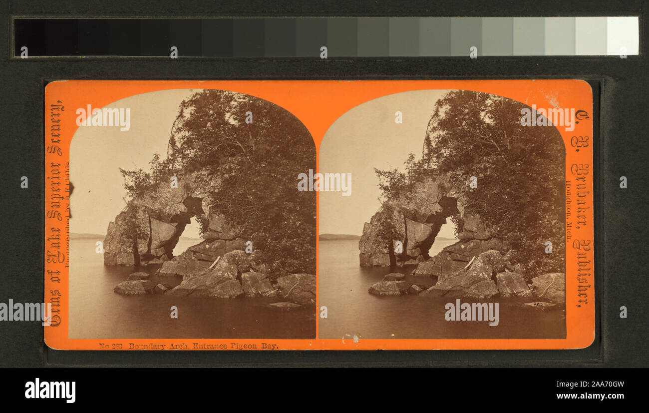 photographed by B.F. Childs.; Boundary arch, entrance Pigeon Bay Stock ...