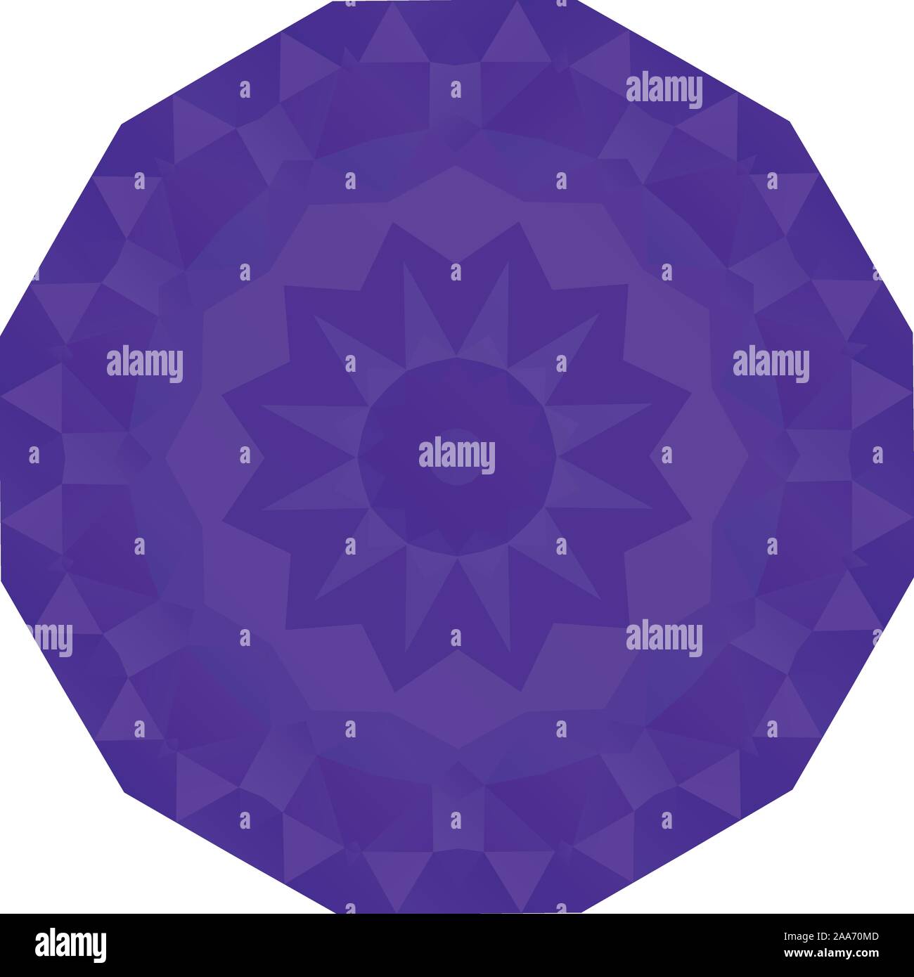 Abstract colorful round background made of purple polygons Stock Vector ...