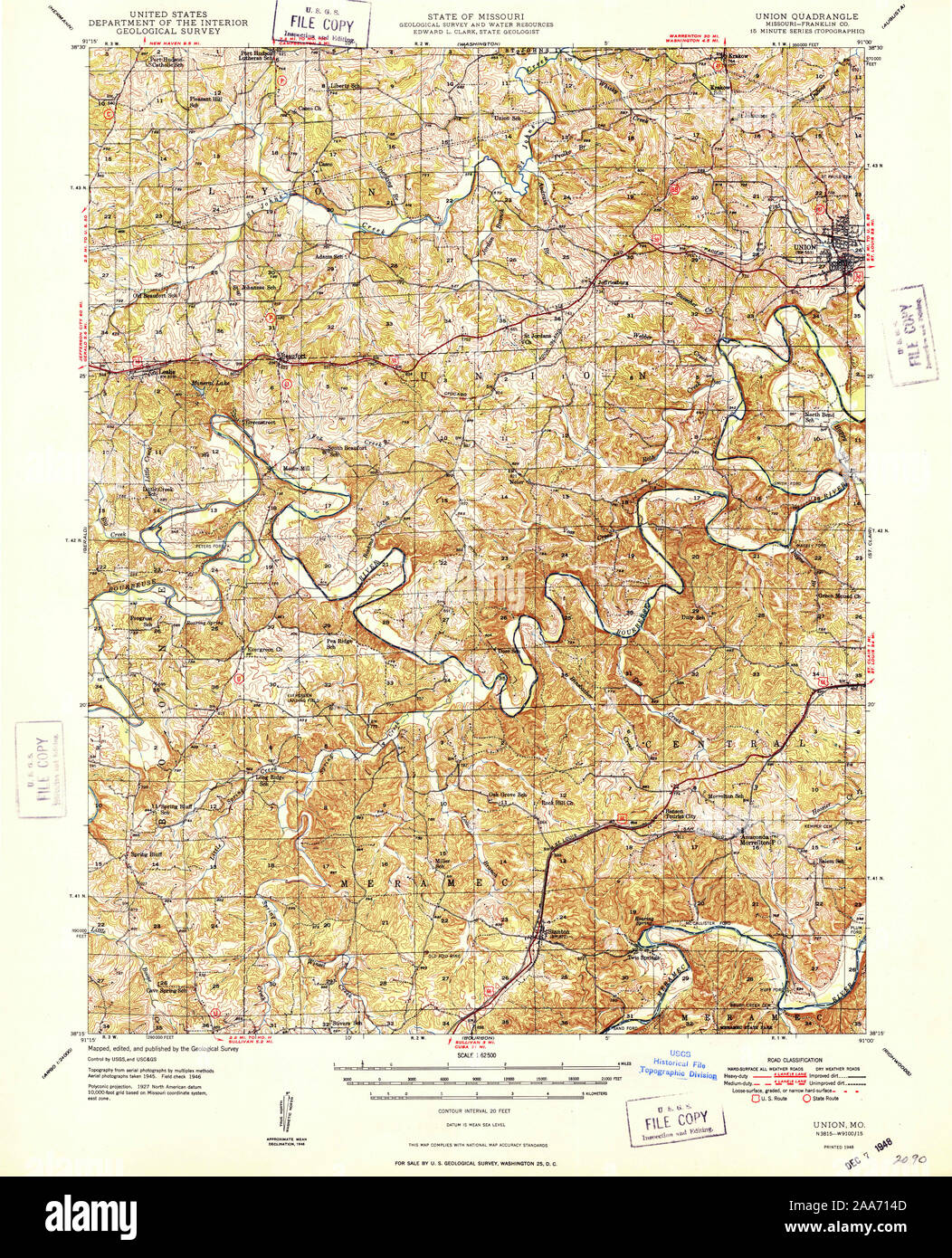 Map of union missouri hi-res stock photography and images - Alamy
