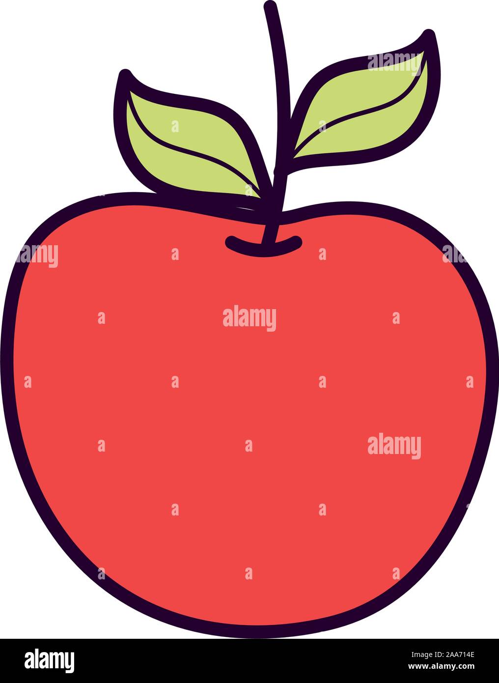 apple fruit fresh on white background vector illustration Stock Vector ...