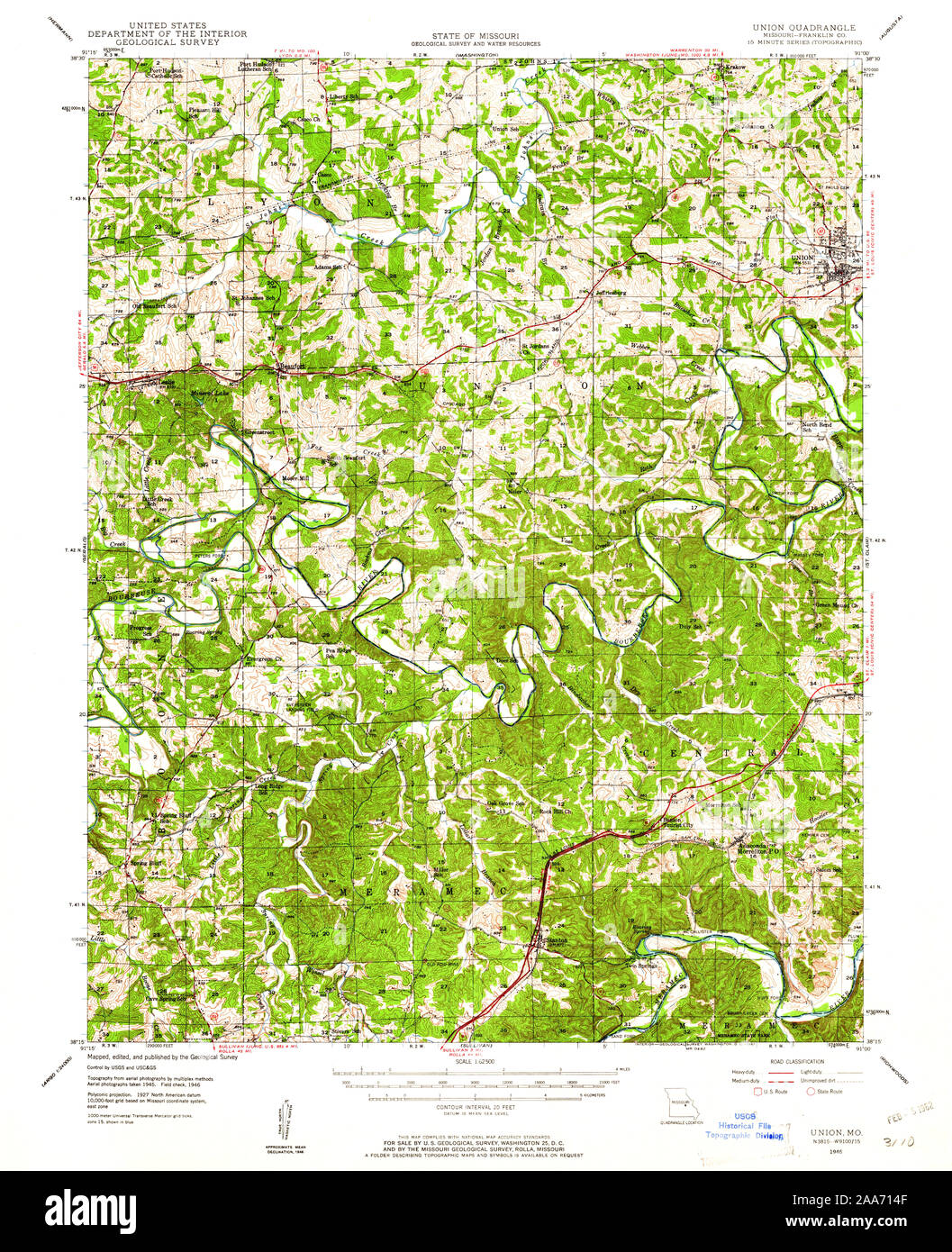 Map of union missouri hi-res stock photography and images - Alamy