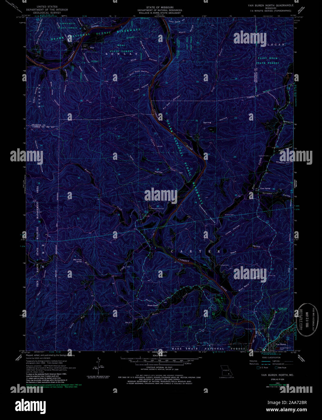 Map of van buren missouri hi-res stock photography and images - Alamy