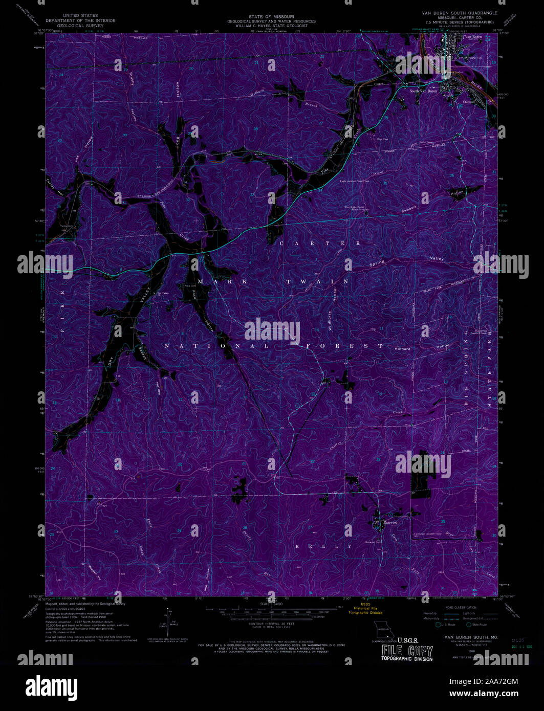 Map of van buren missouri hi-res stock photography and images - Alamy