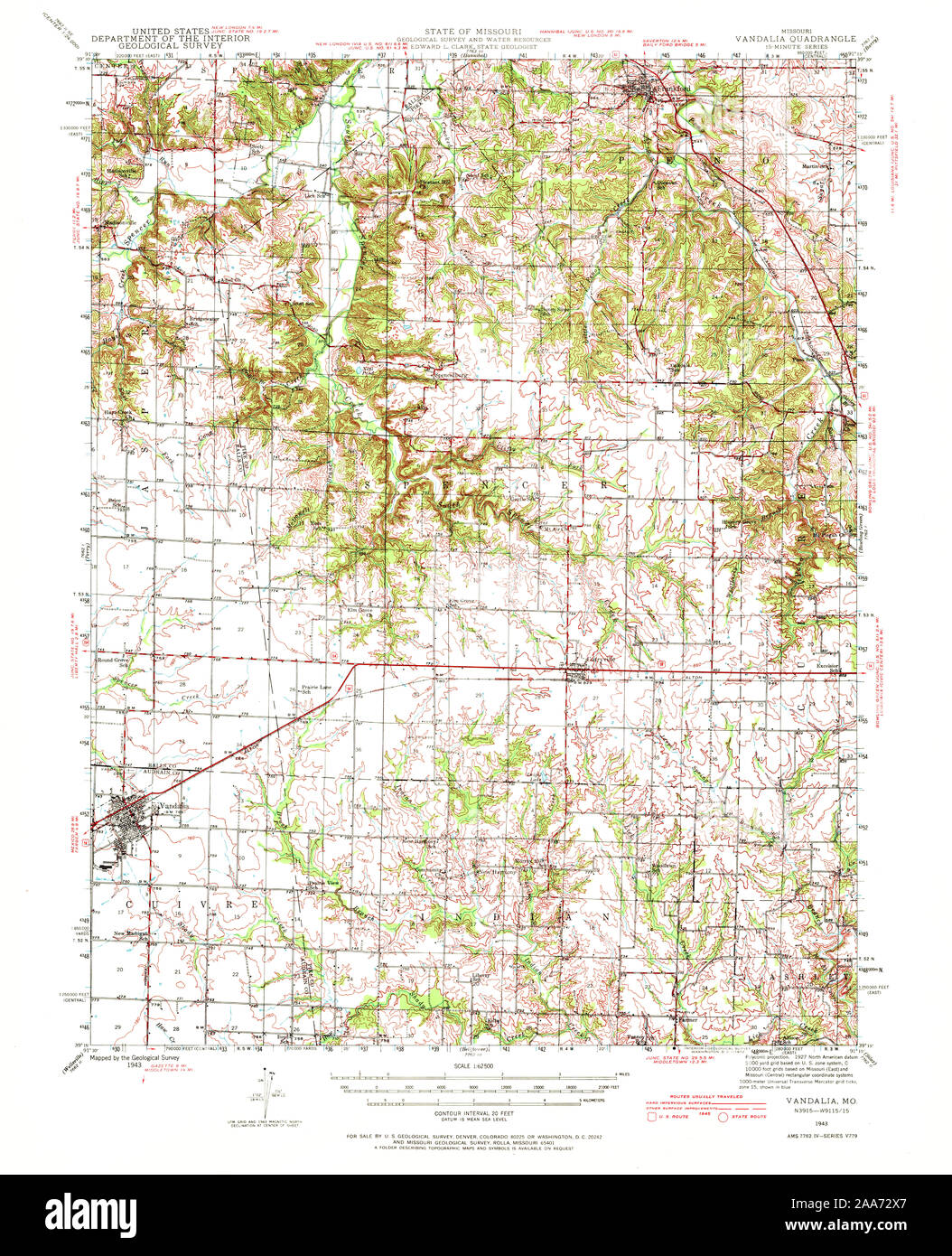 Map of vandalia missouri hi-res stock photography and images - Alamy