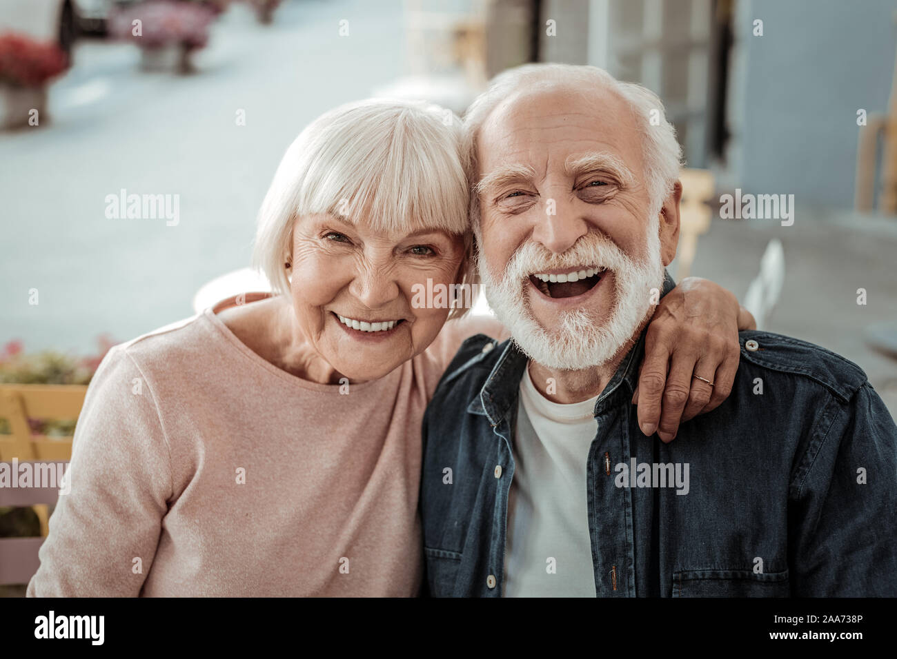 Joyful couple enjoying summer hi-res stock photography and images - Alamy