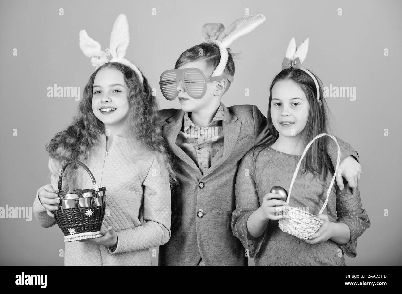 Easter activity and fun. Friends having fun together on Easter day ...