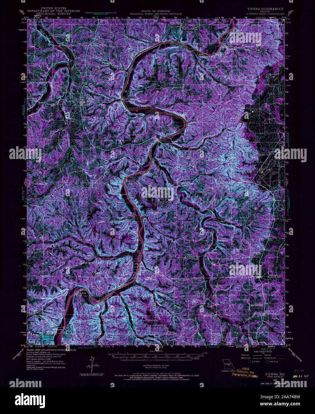 Vienna missouri map hi-res stock photography and images - Alamy