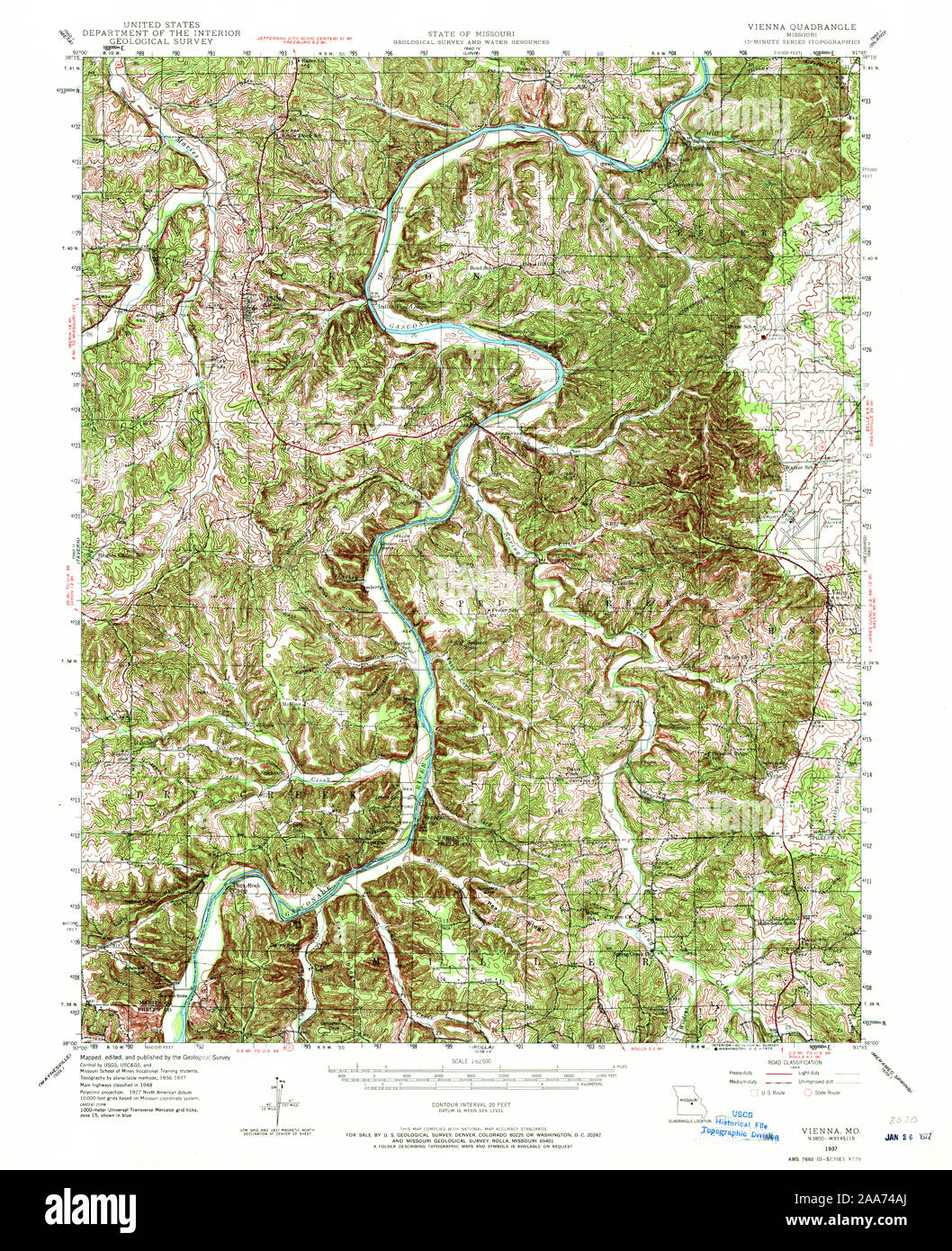 Map of vienna missouri Cut Out Stock Images & Pictures - Alamy