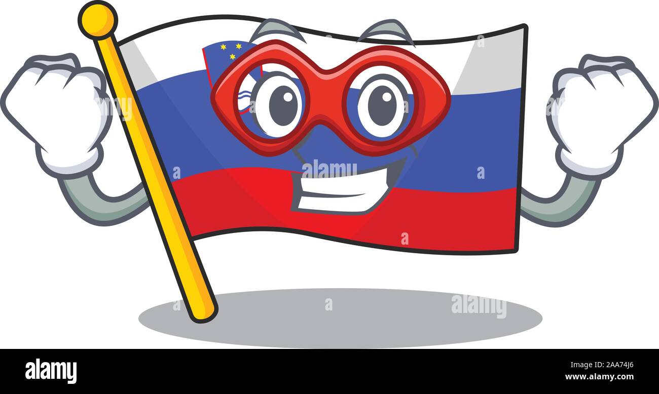 Flag slovenia cartoon with in super hero character Stock Vector Image ...