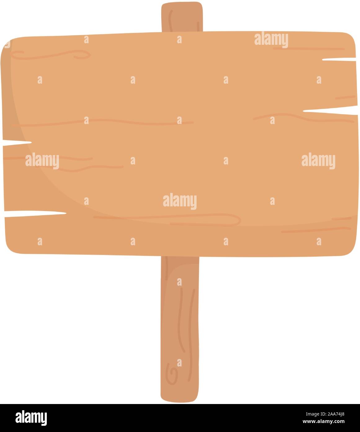 wooden sign board empty icon on white background vector illustration ...