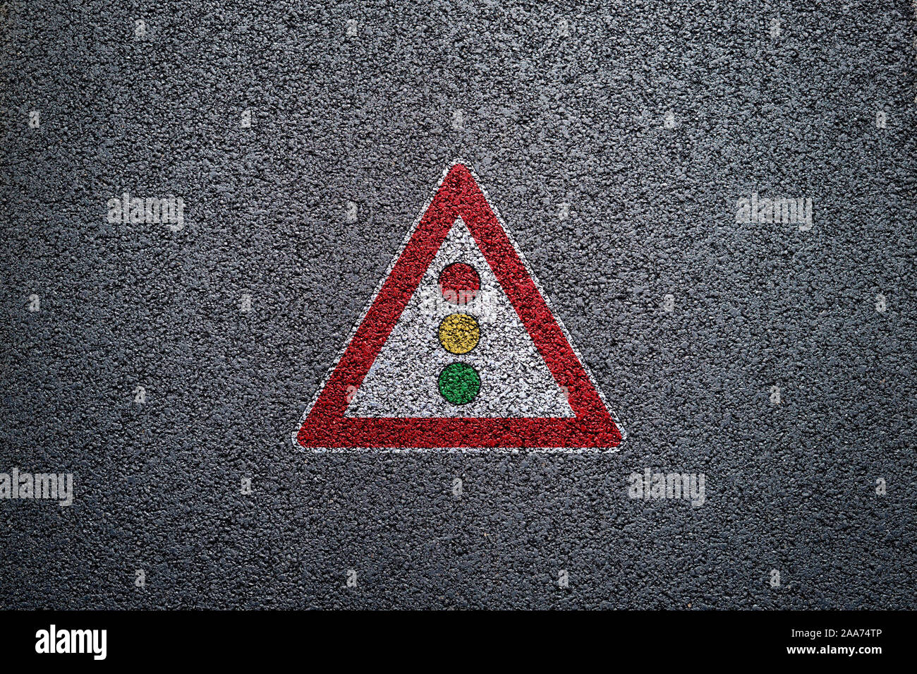 traffic and traffic signs on asphalt Stock Photo - Alamy