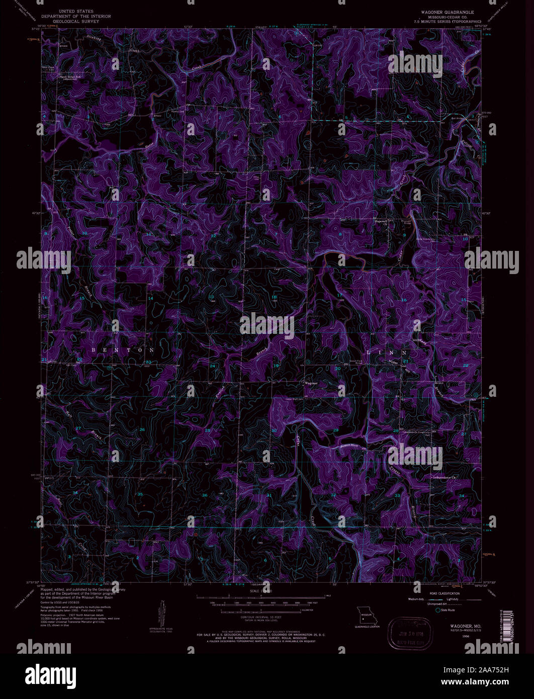 Map of wagoner hi-res stock photography and images - Alamy