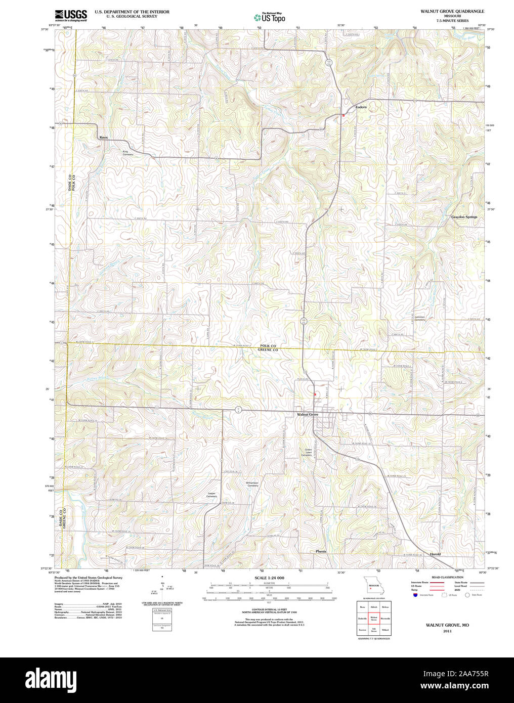 Walnut grove map hi-res stock photography and images - Alamy
