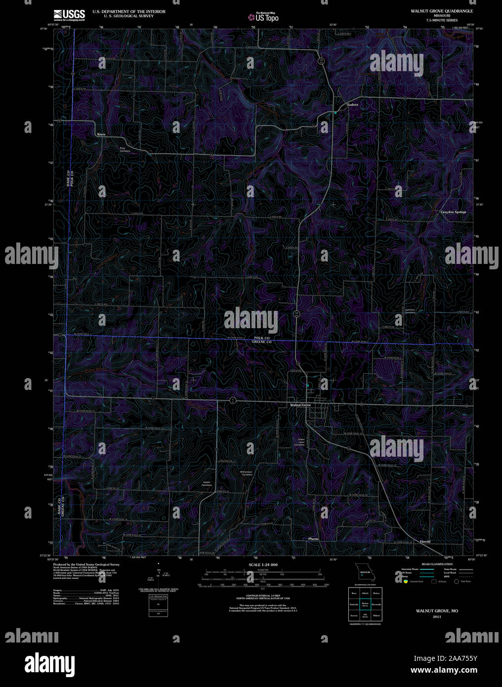 Walnut grove map hi-res stock photography and images - Alamy