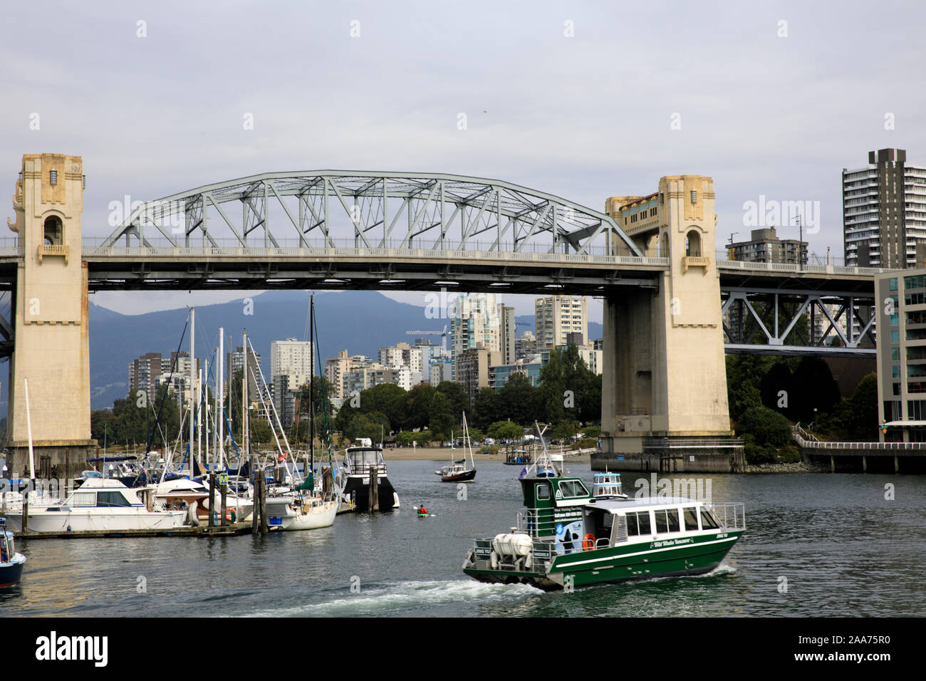 False Creek Bay alongside the Granville street bridge, Vancouver ...