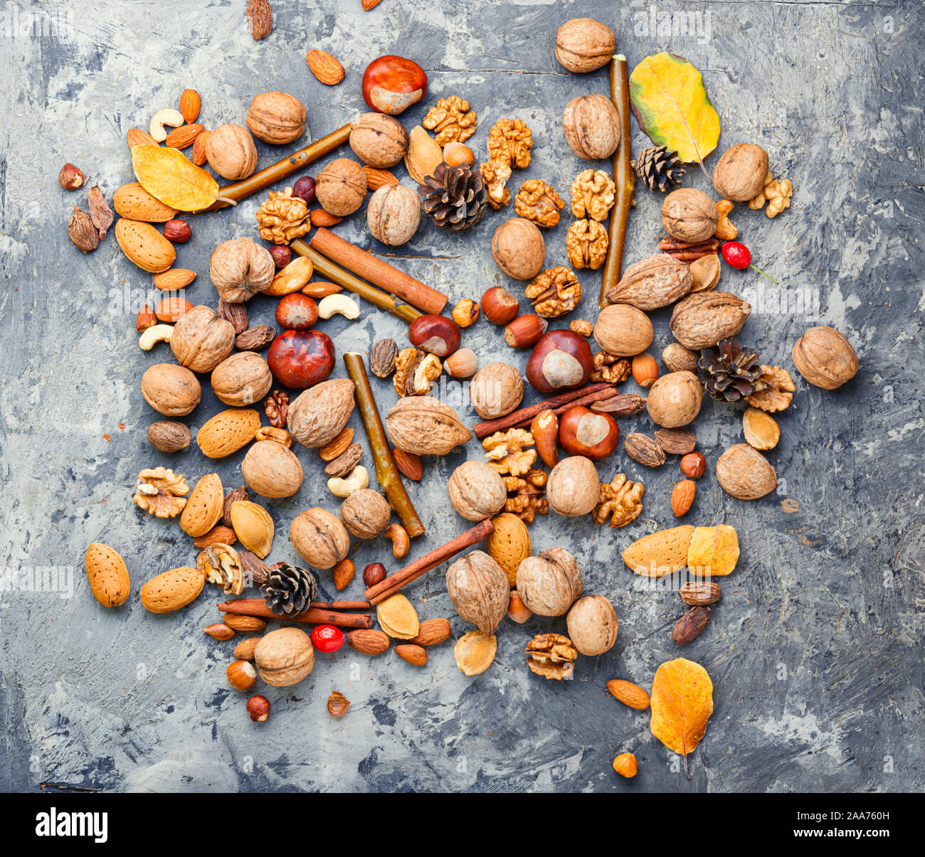 Different types of nuts.Nuts set for healthy diet.Nuts background Stock ...