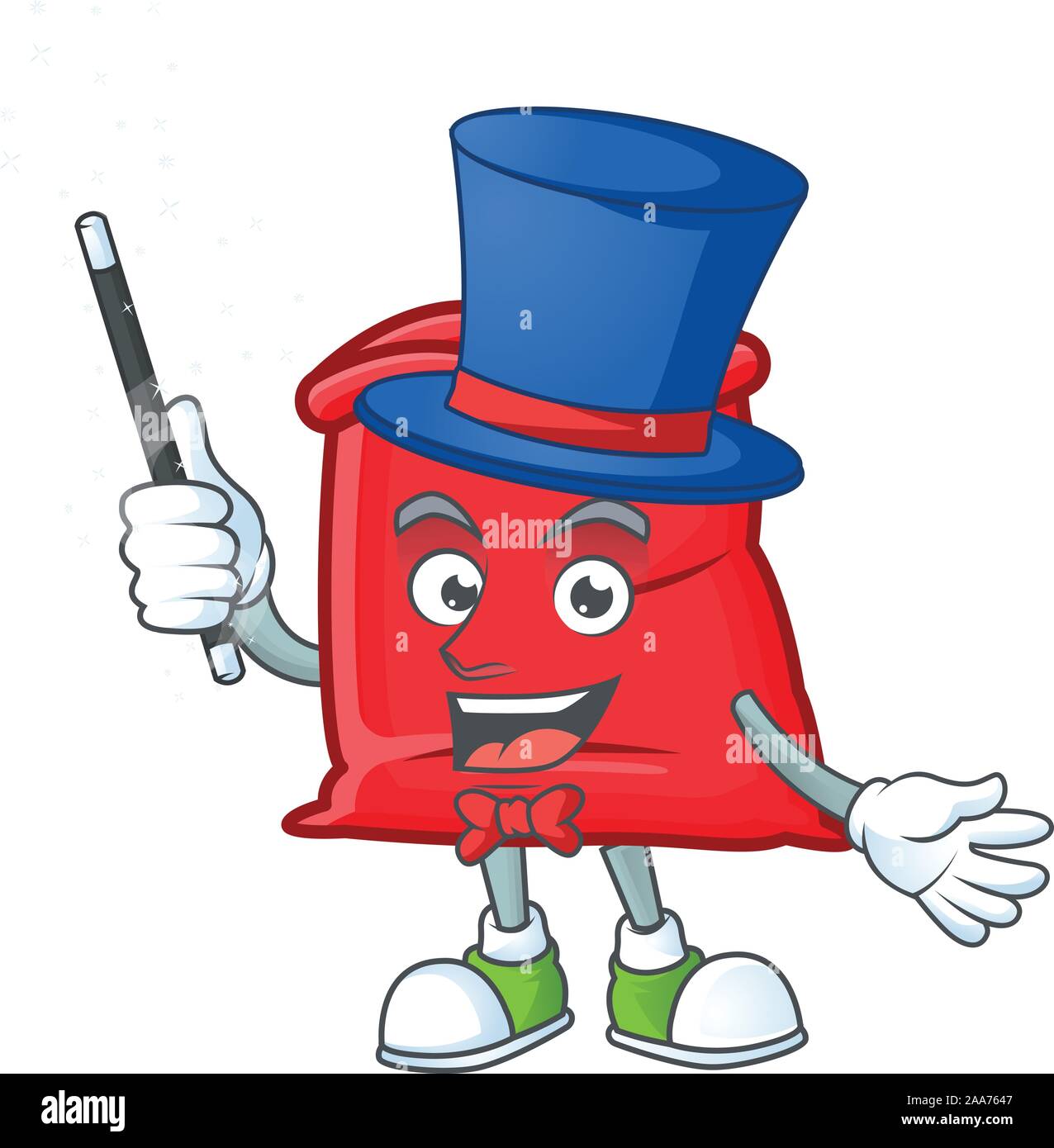 Cartoon santa bag open with character magician Stock Vector Image & Art ...