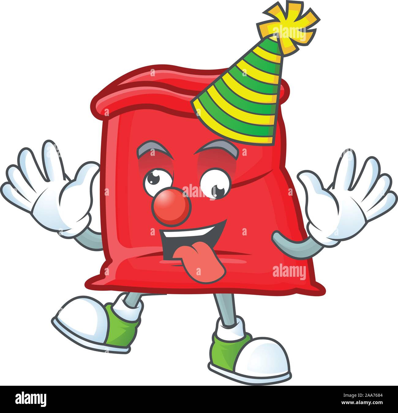 Cartoon santa bag open with character clown Stock Vector Image & Art ...
