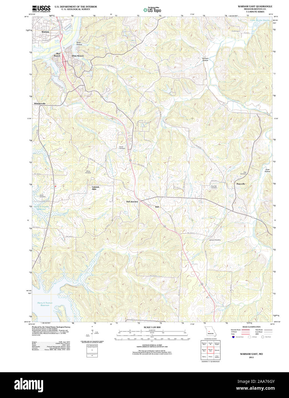 Warsaw missouri map Cut Out Stock Images & Pictures - Alamy