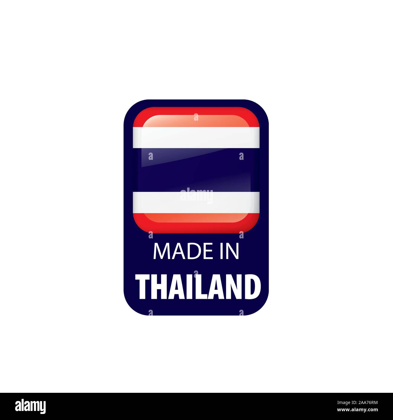 Thailand flag, vector illustration on a white background Stock Vector ...