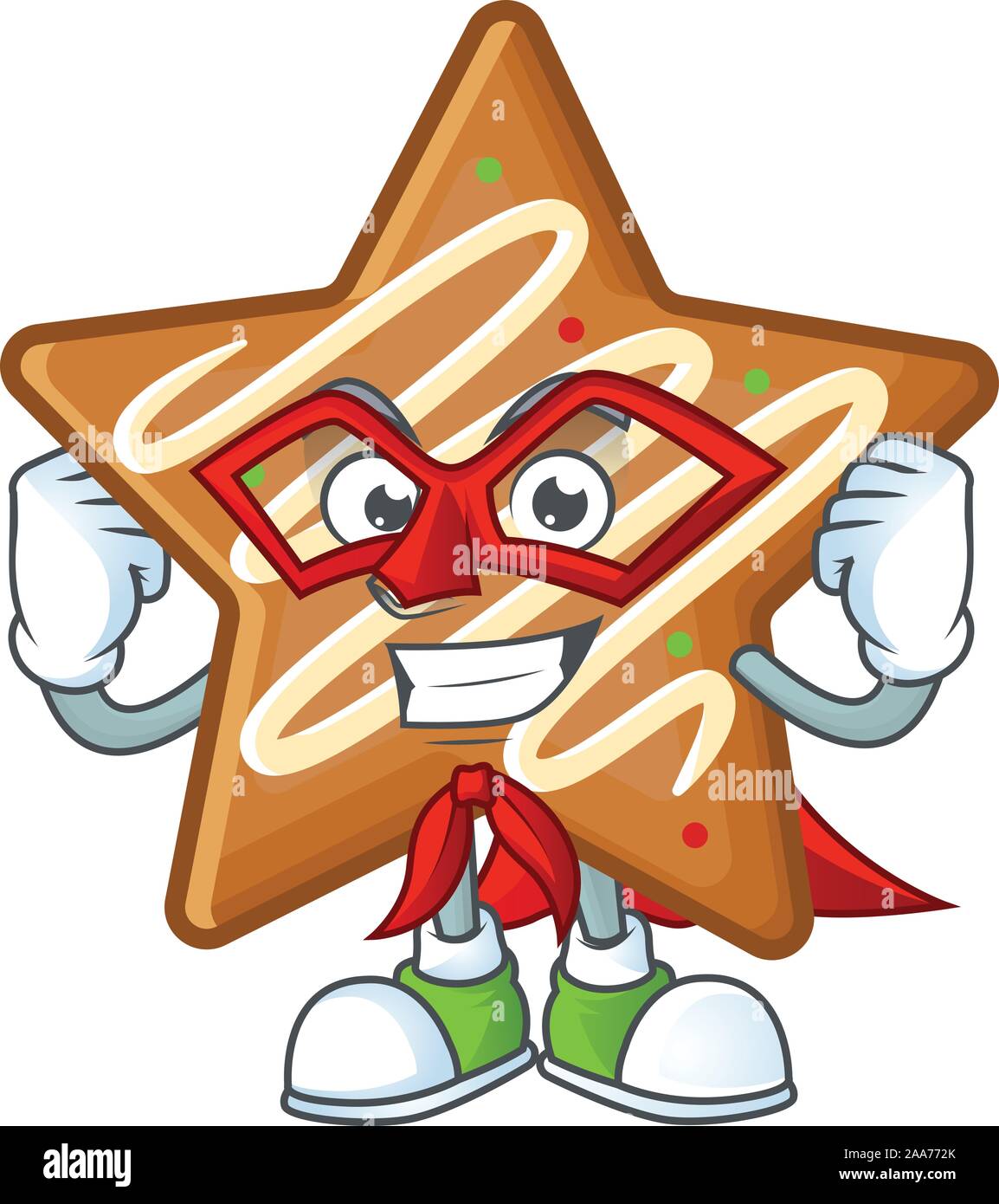 Cartoon Star Cookies Crescent Moon Cookie Covered In Powdered Sugar In
