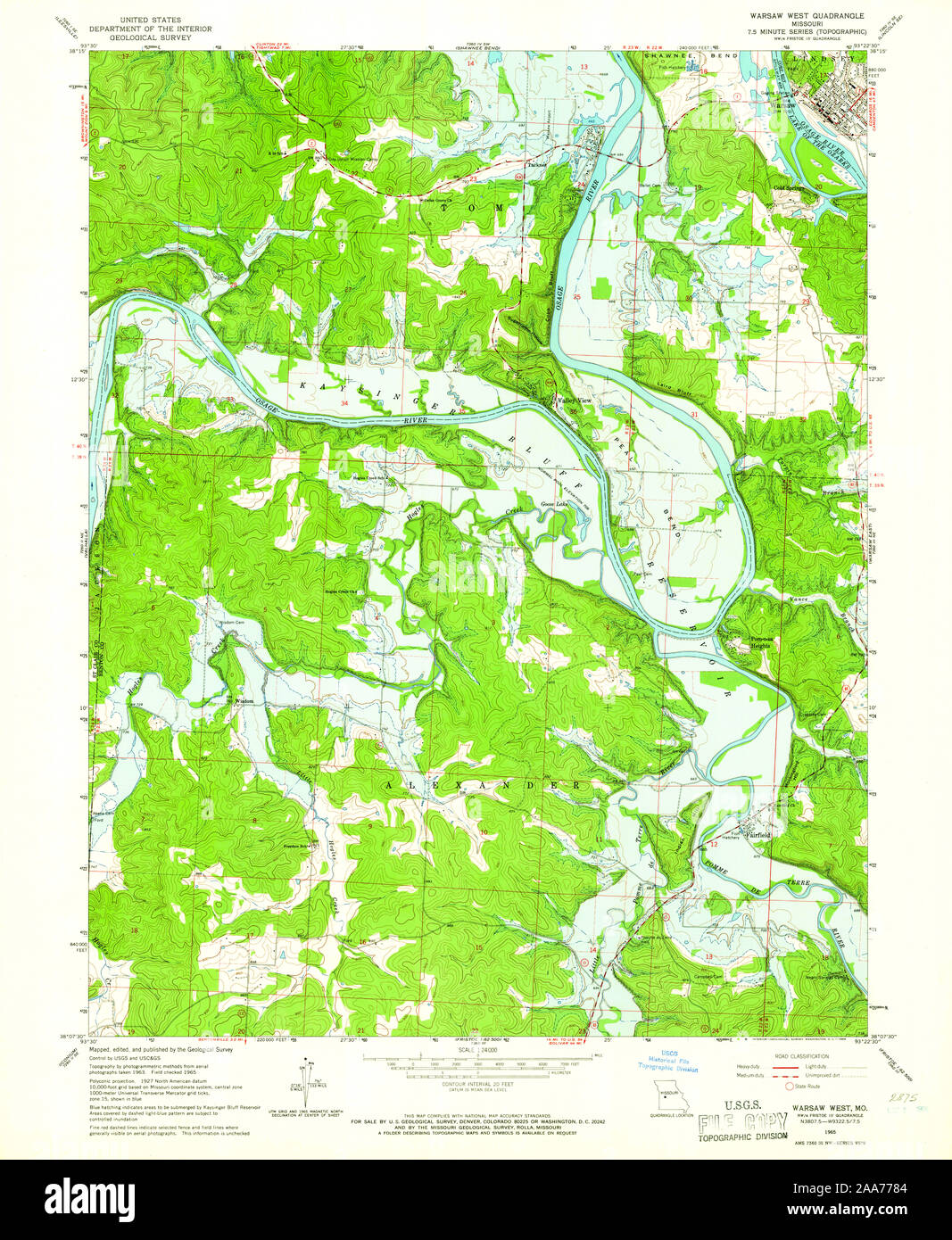Map of warsaw missouri hi-res stock photography and images - Alamy