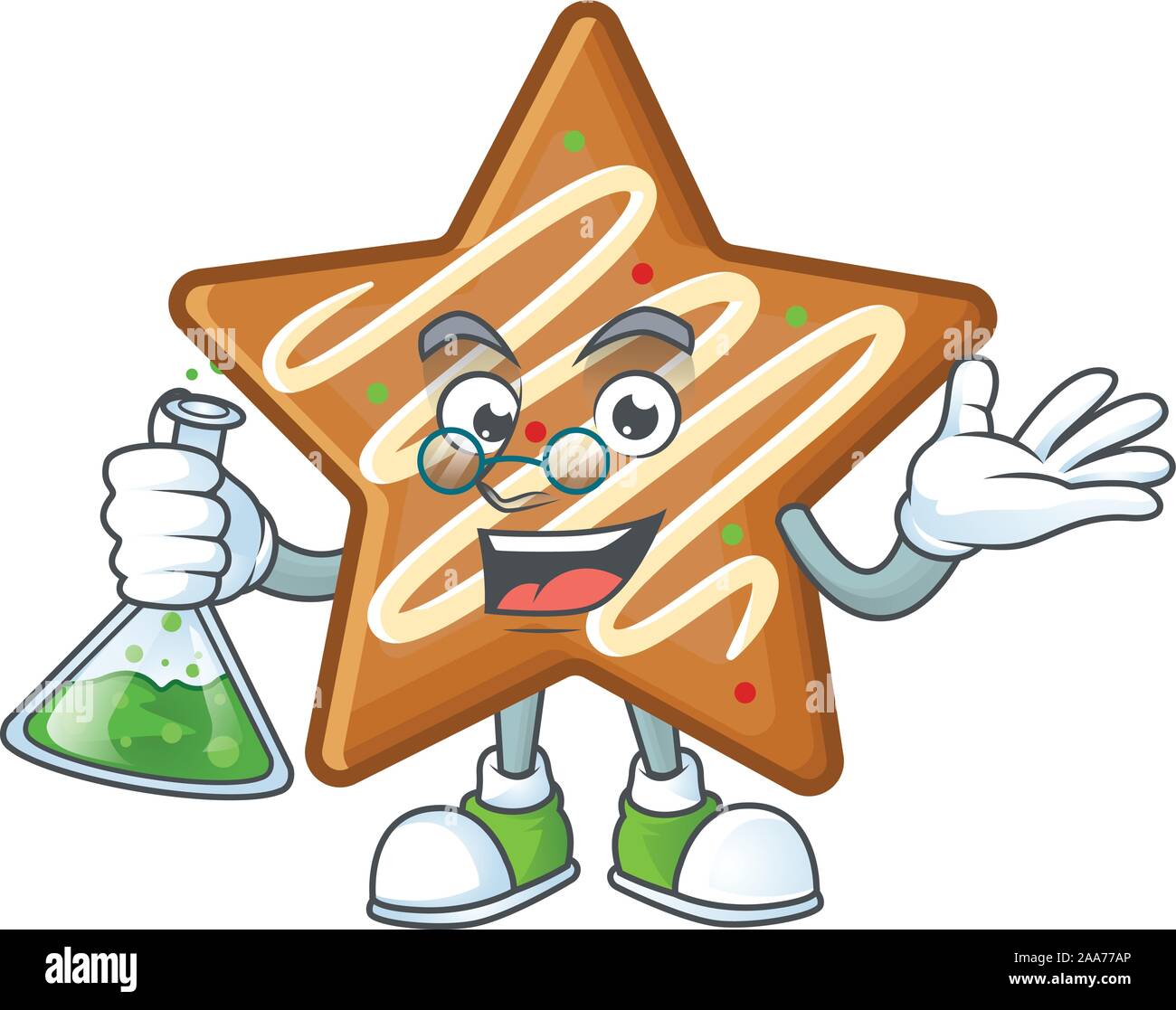 Star cookies cartoon with the mascot professor Stock Vector Image & Art ...