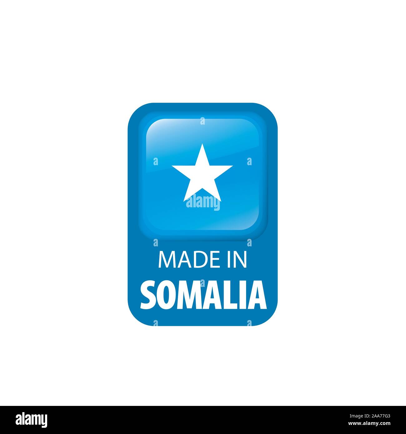 Somalia flag, vector illustration on a white background Stock Vector ...