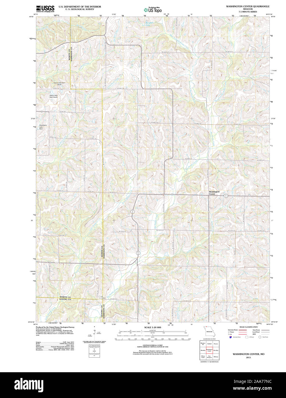USGS TOPO Map Missouri MO Washington Center 20111222 TM Restoration ...