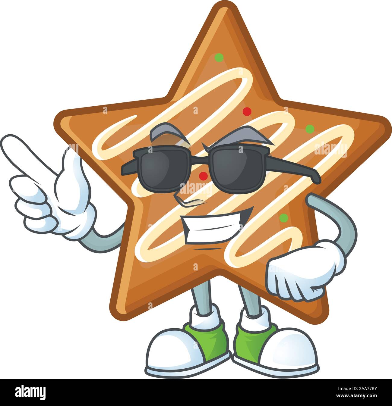 Star cookies cartoon with the mascot super cool Stock Vector Image ...