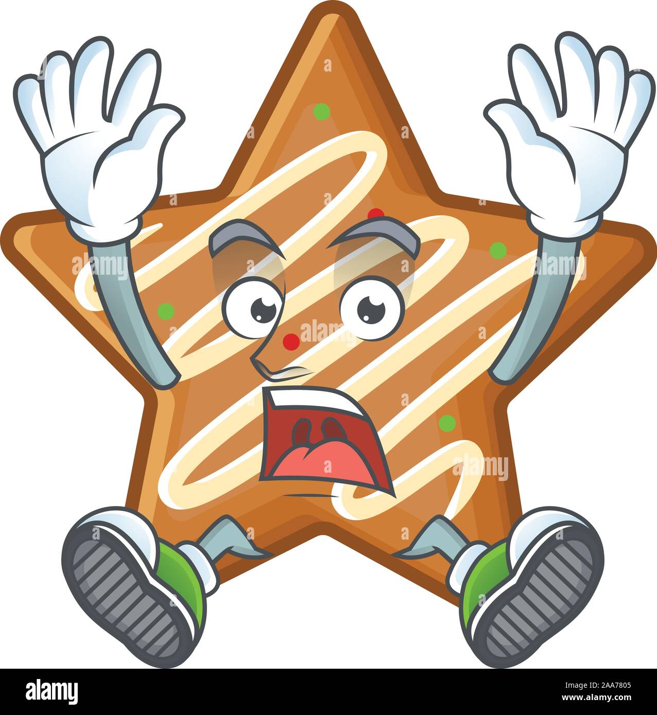 Star cookies cartoon with the mascot successful Stock Vector Image ...
