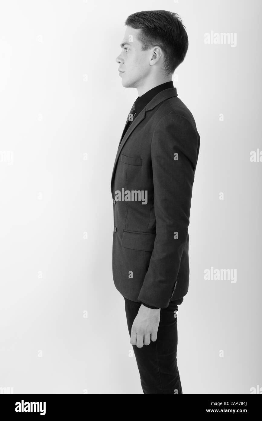 Man wearing suit in profile hi-res stock photography and images - Alamy