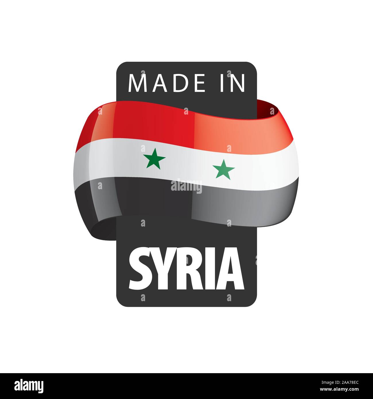 Syria flag, vector illustration on a white background Stock Vector ...