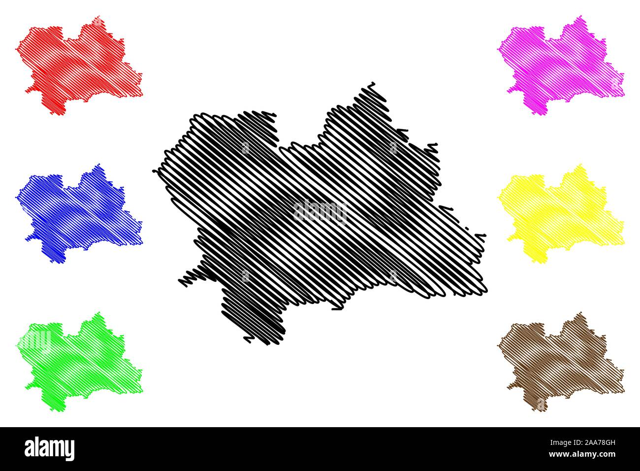 Zilina Region (Regions of Slovakia, Slovak Republic) map vector ...