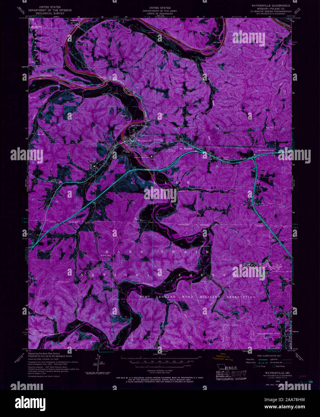Map of waynesville missouri hi-res stock photography and images - Alamy