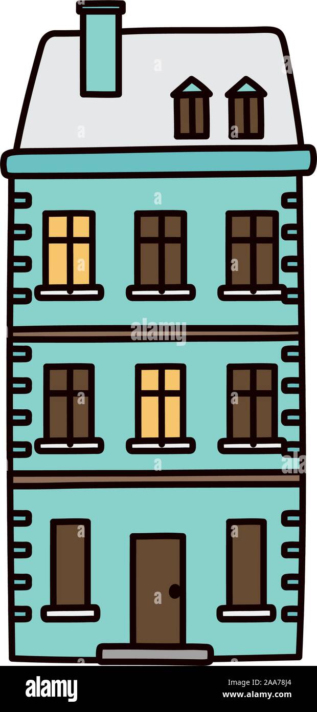classic building private facade icon vector illustration Stock Vector ...