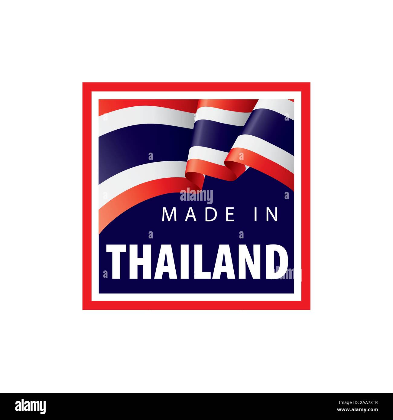 Thailand flag, vector illustration on a white background Stock Vector ...