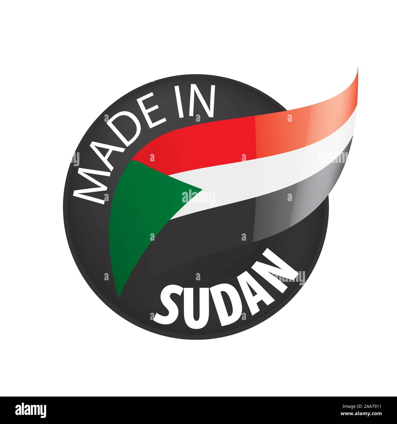 Sudan flag, vector illustration on a white background Stock Vector ...