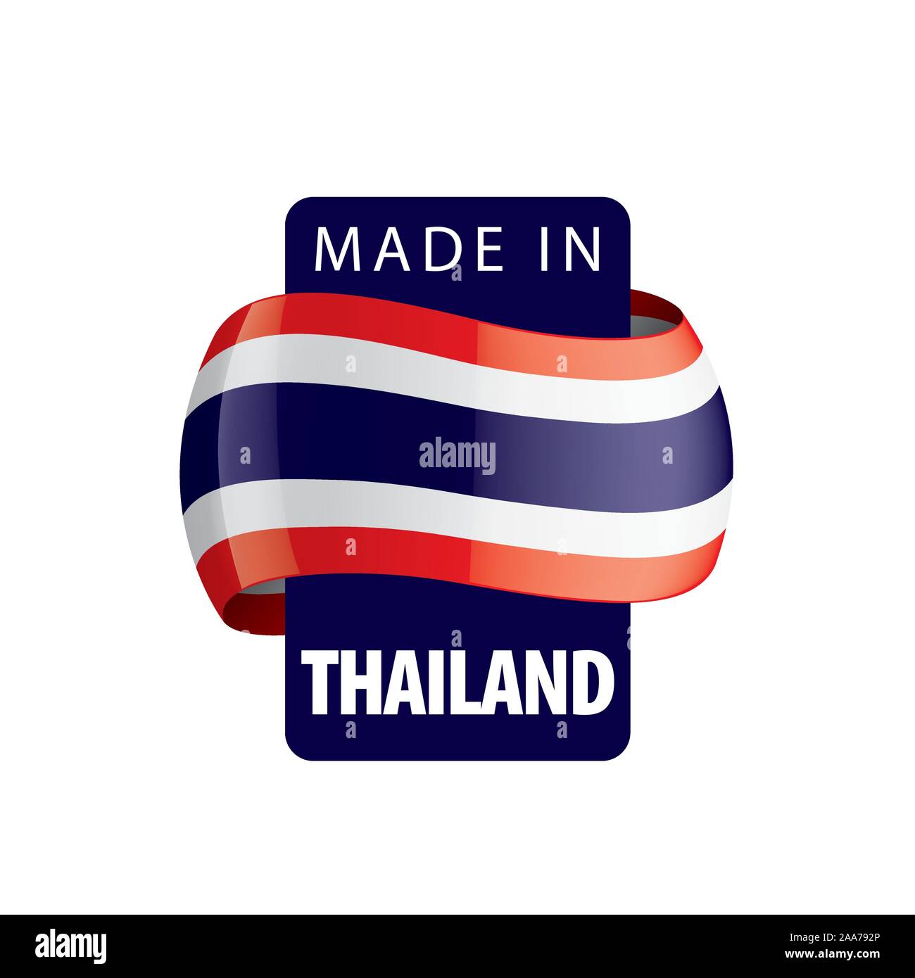 Thailand flag, vector illustration on a white background Stock Vector ...