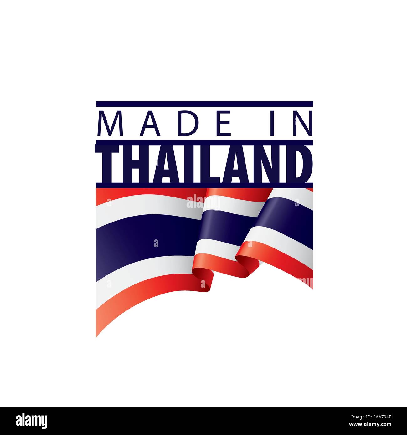 Thailand flag, vector illustration on a white background Stock Vector ...