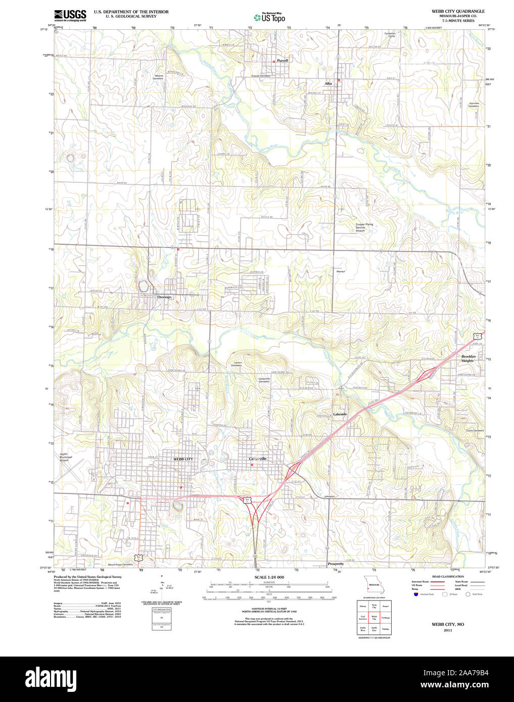 Map of webb city hi-res stock photography and images - Alamy